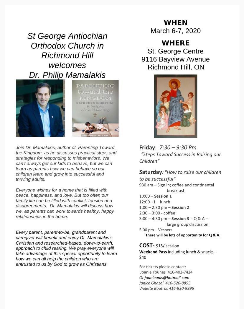 Raising Our Children Successfully – Dr. Mamalakis – St. George ...